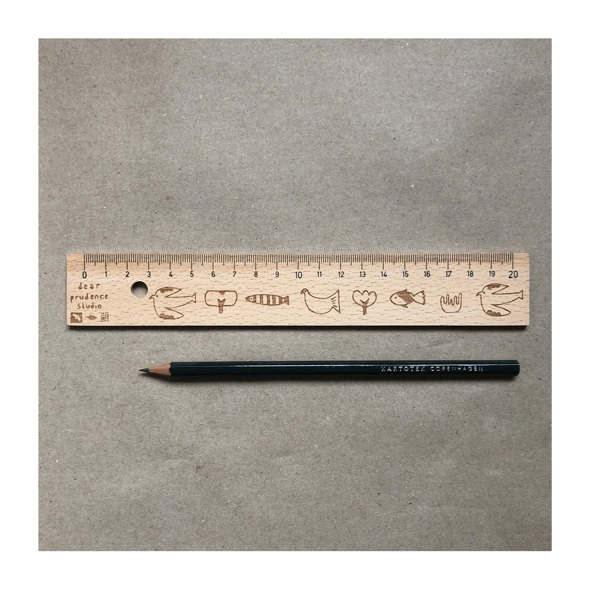 Birds and Fish Raw Bamboo Rule 20cm – Harbour Lane Studio