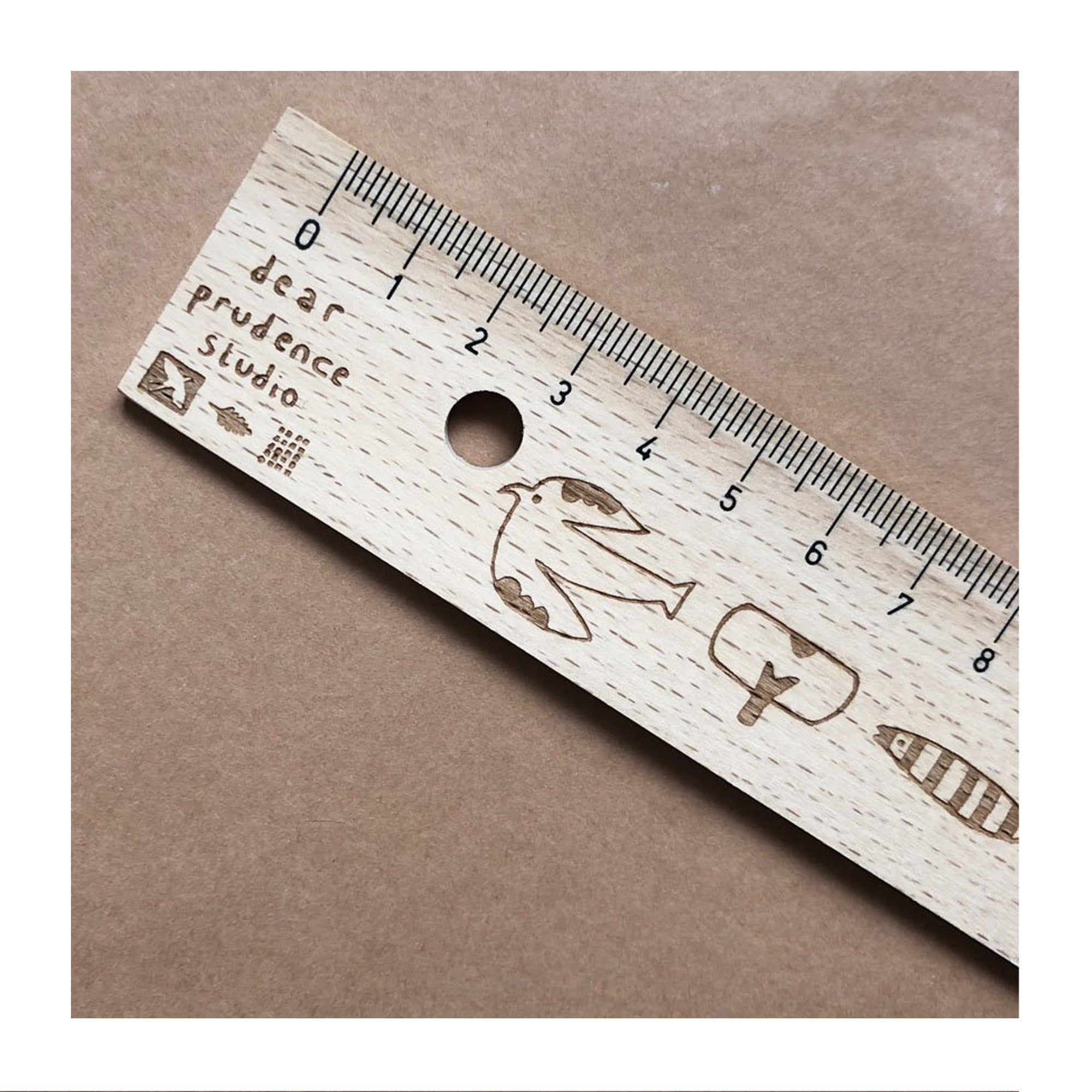 Birds and Fish Raw Bamboo Rule 20cm – Harbour Lane Studio