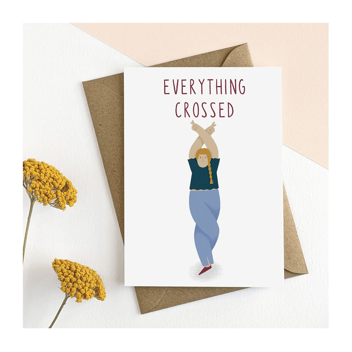 'Everything Crossed' Good Luck Card – Harbour Lane Studio