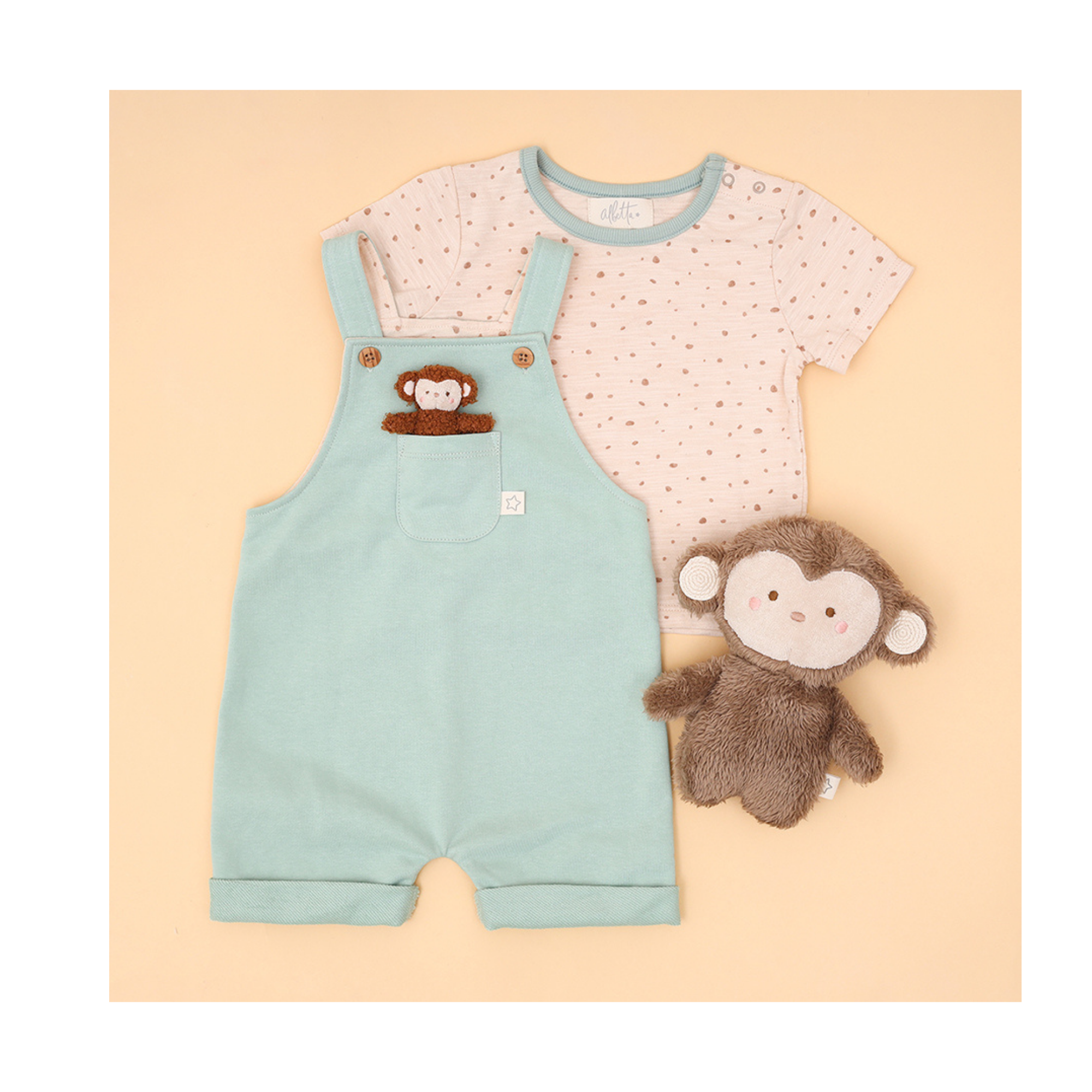 Archie Monkey Dungaree Set – Harbour Lane Studio