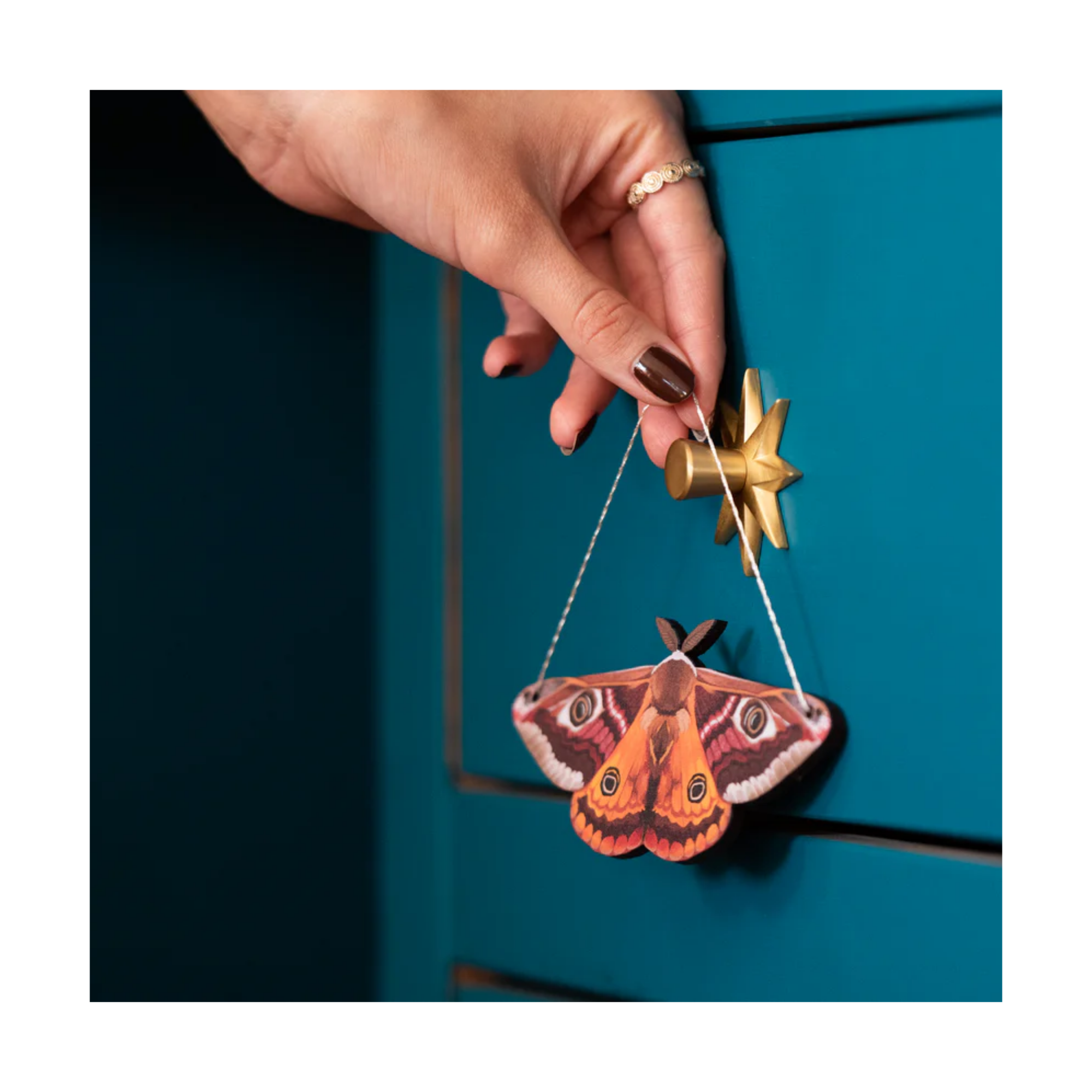 Red Emperor Moth Decoration – Harbour Lane Studio
