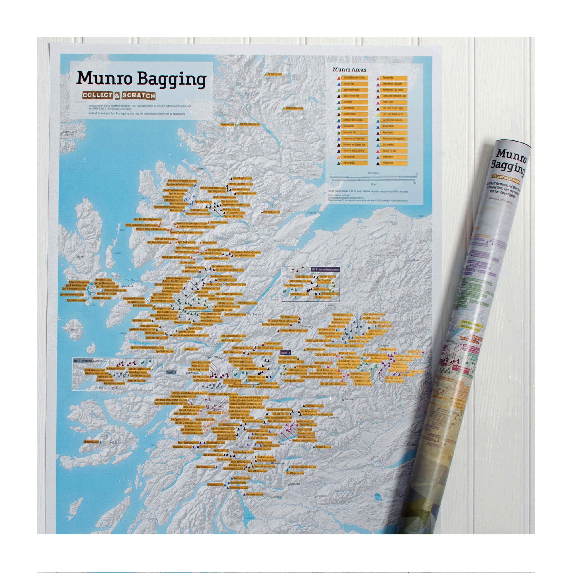 Munro Bagging Collect & Scratch Map Print – Harbour Lane Studio