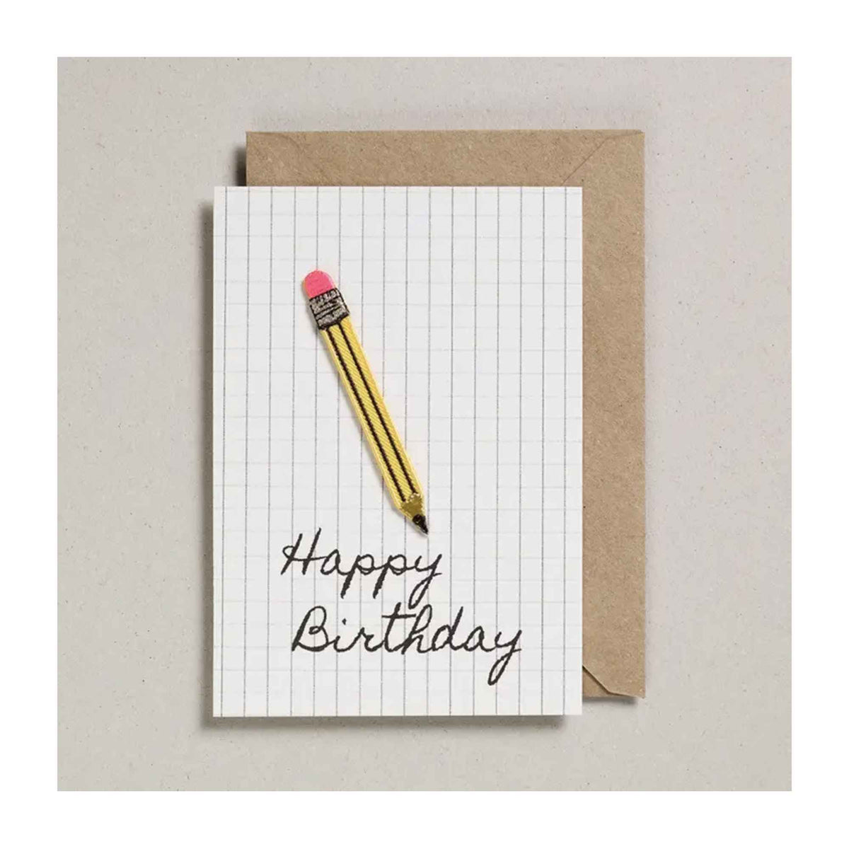 Pencil Birthday Card - Iron on Patch – Harbour Lane Studio