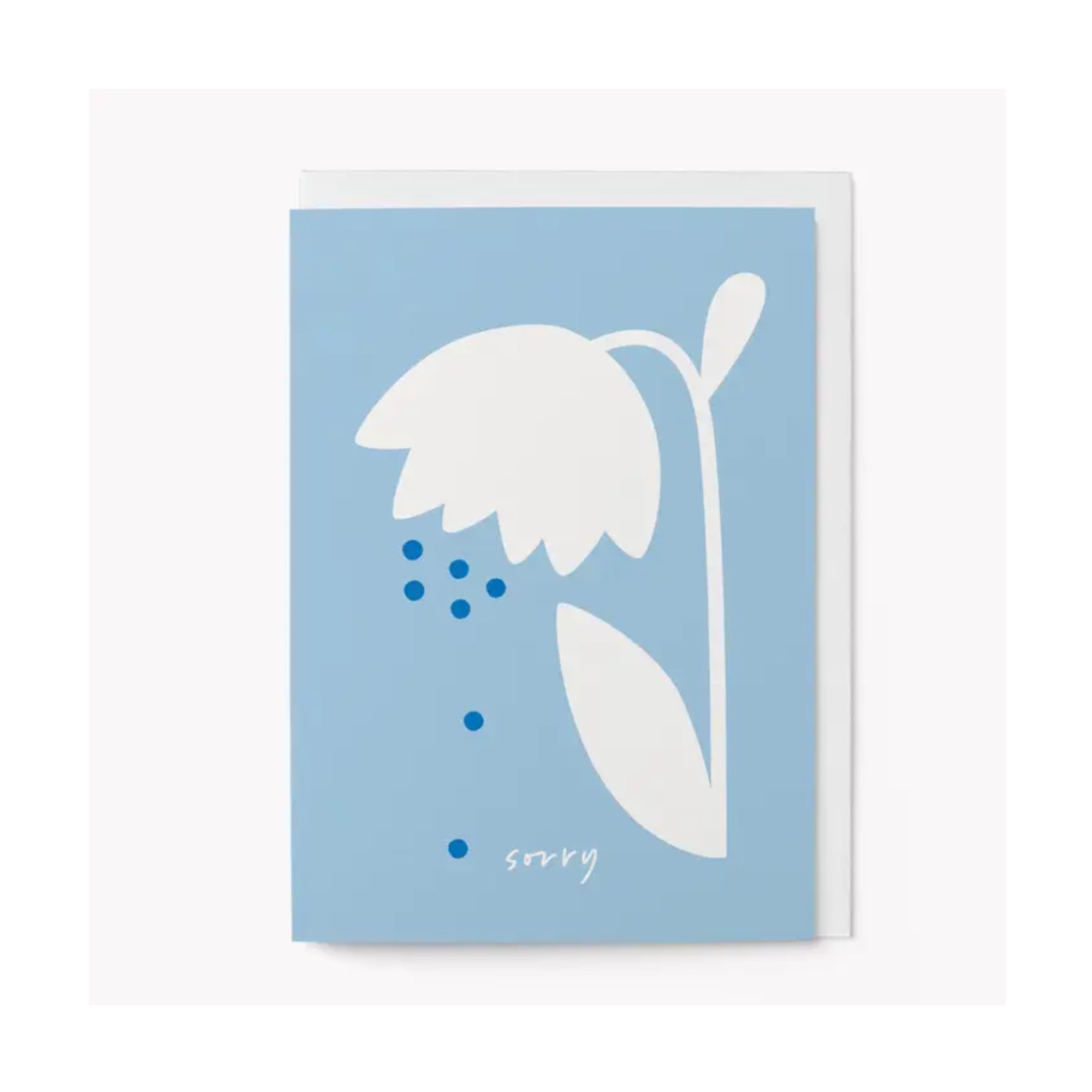 Blue Flower Sorry Card – Harbour Lane Studio