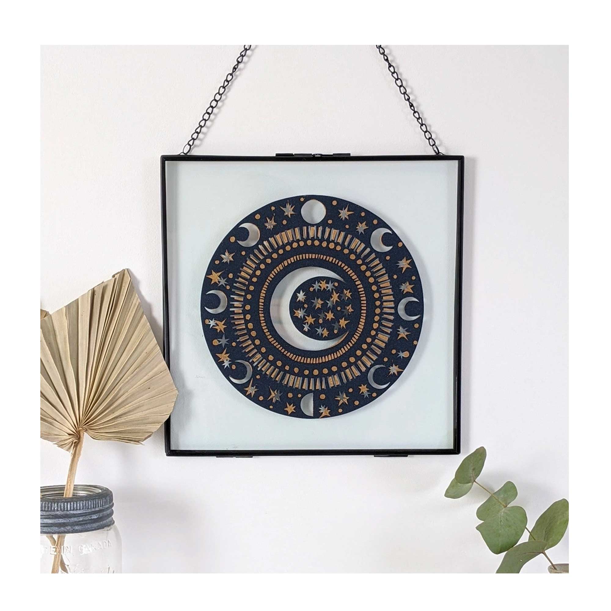 Original Papercut Moon Celestial Print – Harbour Lane Studio