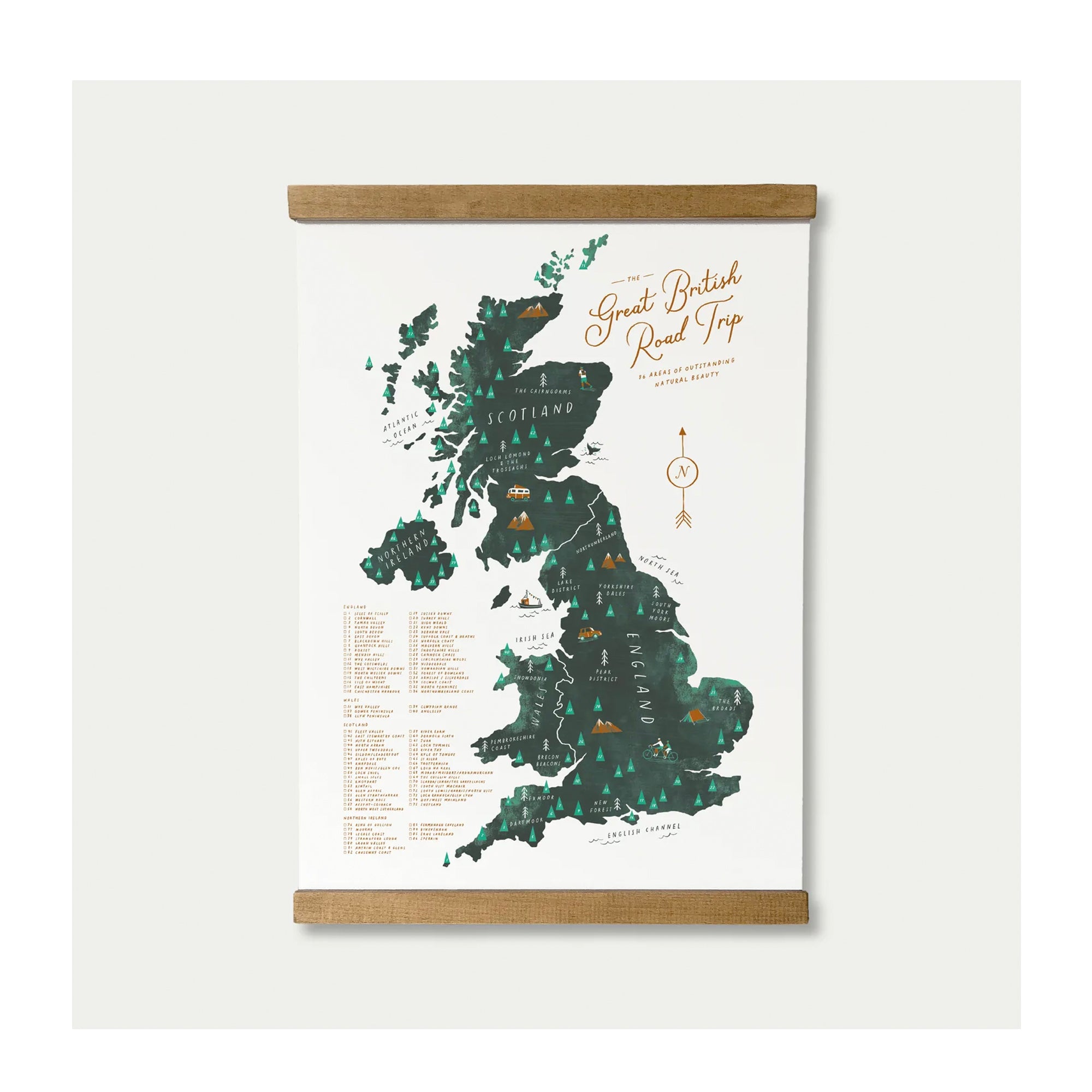 Great British Road Map Print – Harbour Lane Studio